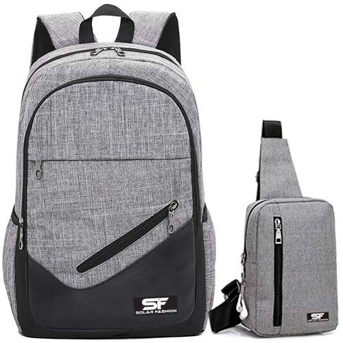 High-end men's backpack with stylish crossbody bag Solar Fashion ...
