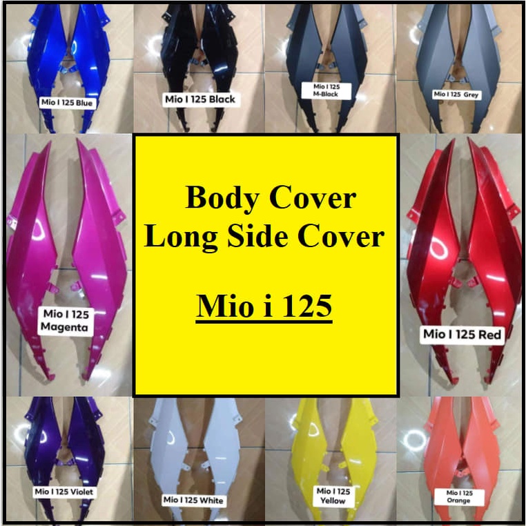 Body Long Side Cover Mio i 125 (Red/Blue/White/Yellow/Black/Magenta ...