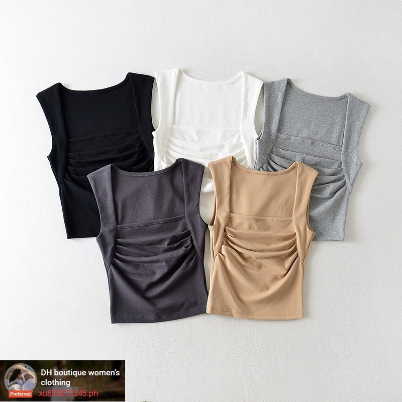 New! 2022 European and American hot girls low-cut square collar slim ...