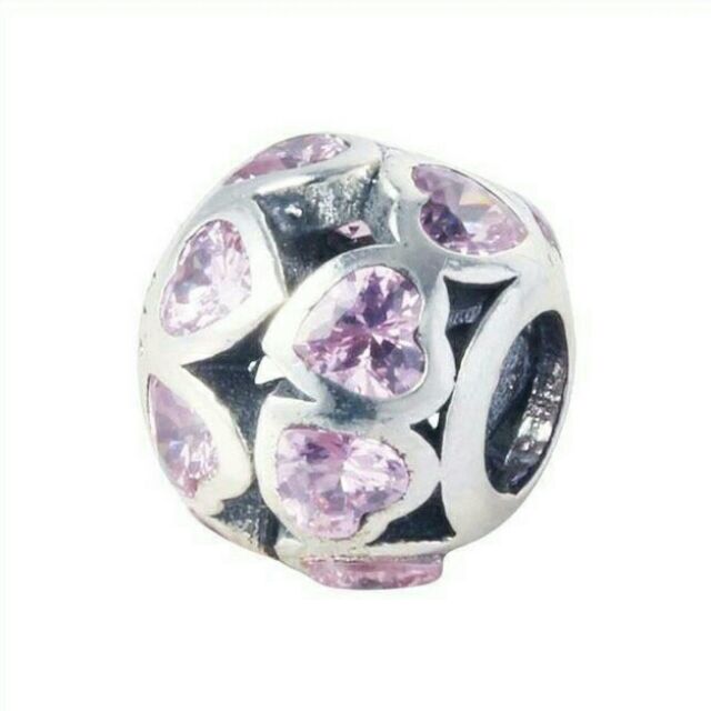 Fancy Pink Open Work Love Bonds Charm (Pandora Inspired) | Shopee ...