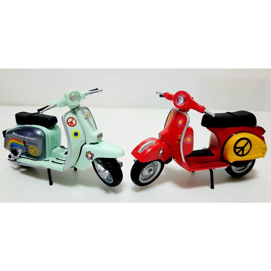 Motorbike Model-Vespa Scooter There Are 6 Types 4.5-Inch Car Length ...