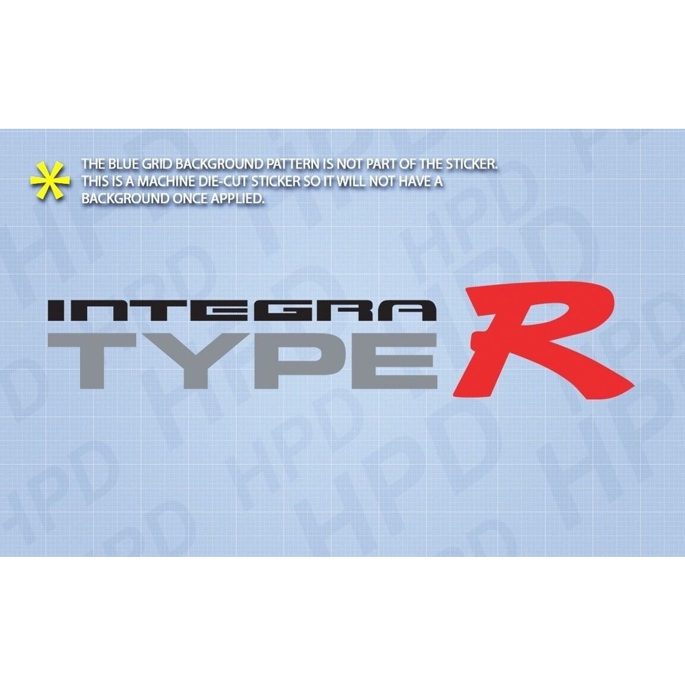 2Pcs Restoration Acura Integra Type R Vinyl Decal Stickers JDM OEM ...