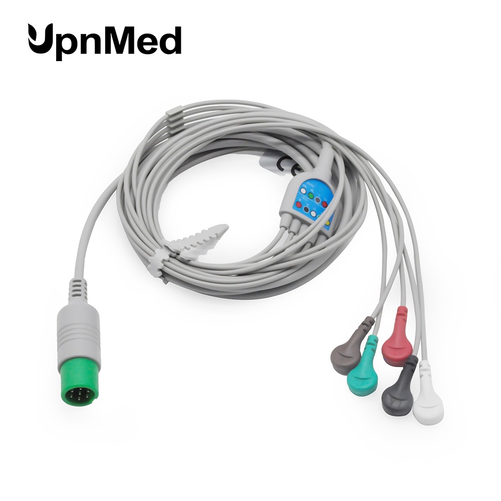 Contec CMS7000 CMS8000 5lead ECG cable, 7pins, snap, AHA | Shopee ...