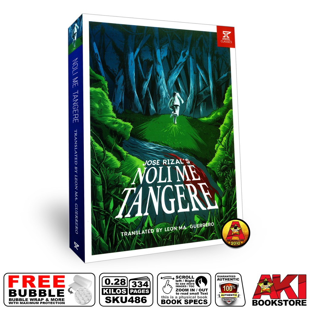 AUTHENTIC Jose Rizal's Noli Me Tangere Translated by Leon Ma. Guerrero ...