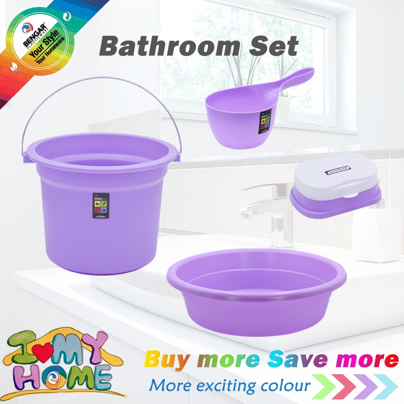 Dipper Dish Soap Water Bucket Bathroom Set Case Basin Laundry Pail ...