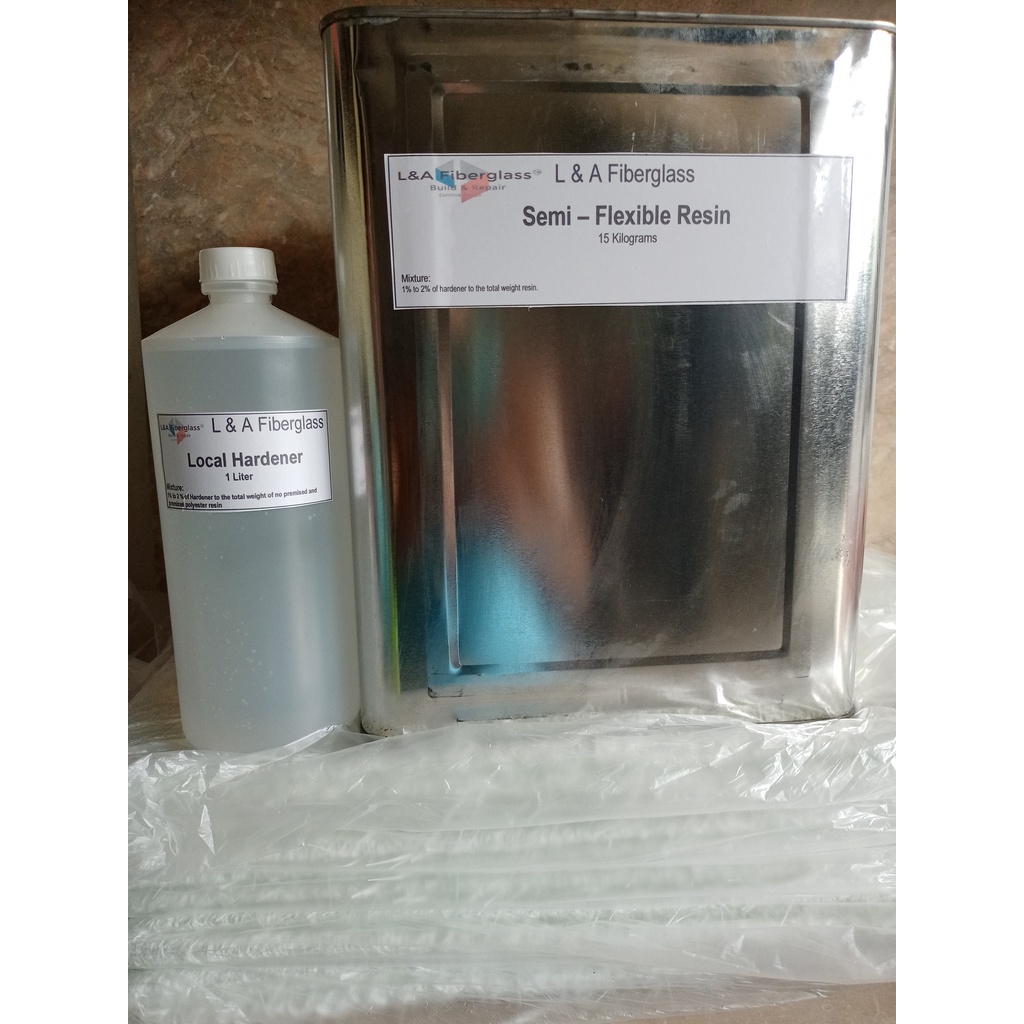 Fiberglass Resin Set (Pail - Tin 3) - 15 Liters Resin, 1 Liter Hardener ...