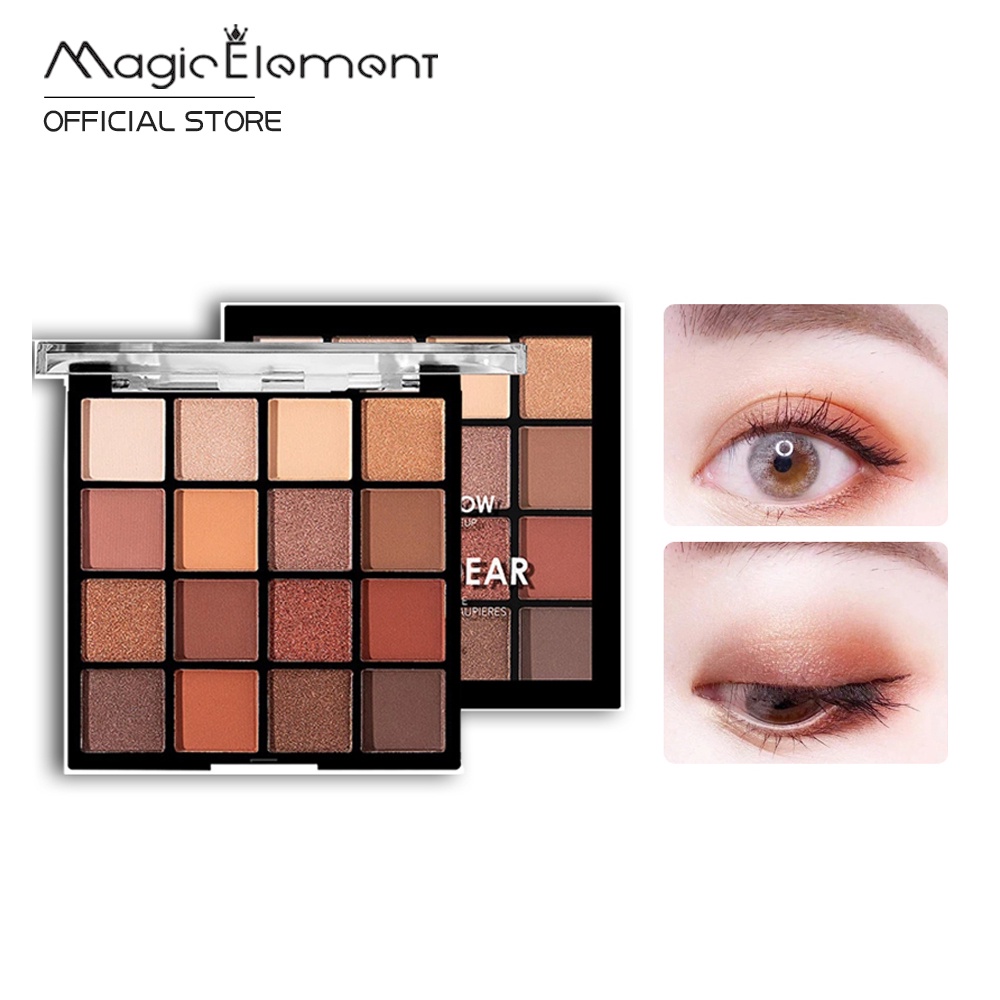 Magic Element Eye Shadow Palette 16 Colors Natural Matte Shimmering ...