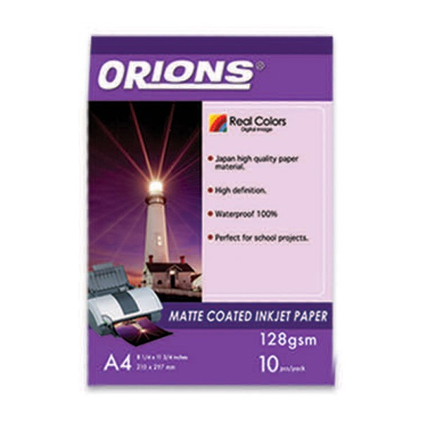 Orions Matte Coated Inkjet Paper 128gsm 10 Sheets | Shopee Philippines