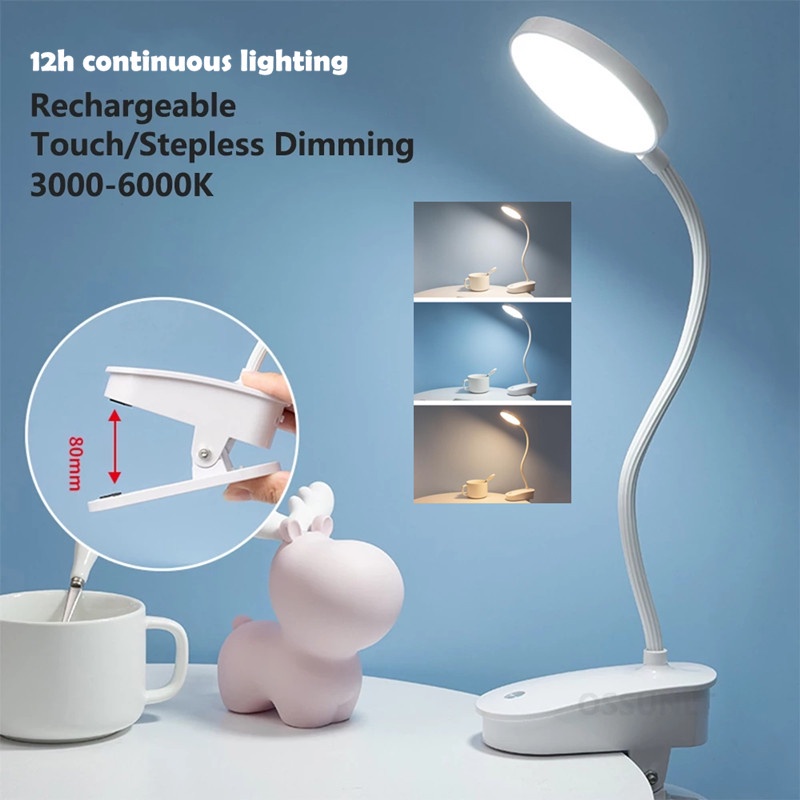 Table Lamp Led Desk Lamp Touch Clip Study Lamps Magnifier Gooseneck ...