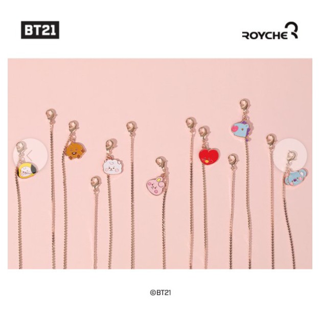 BTS BT21 Official Mask Pendant Necklace Mask Lanyard Glasses Chain Dual ...