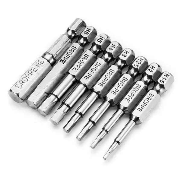 Hex Head Allen Wrench Screwdriver Bits Set Magnetic Tips 1/4" Hex Shank ...