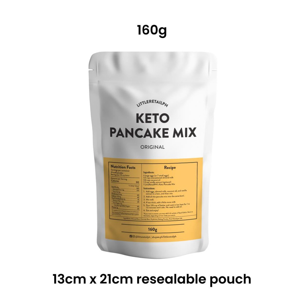 Keto/Low Carb Pancake Mix (made of keto-approved ingredients) | Shopee ...