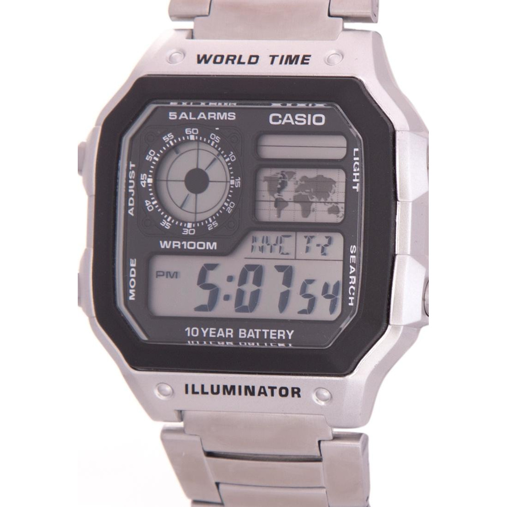 Casio AE-1200WHD-1AVDF Digital Stainless Steel Strap Watch For Men | Shopee Philippines