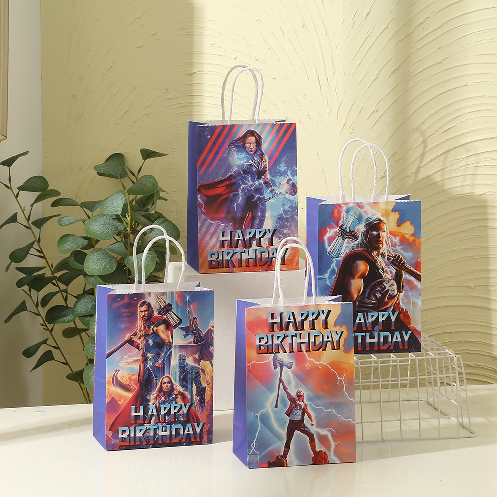 Marvel Thor Theme Paper Bag Superhero Avengers Kids Birthday Supplies ...