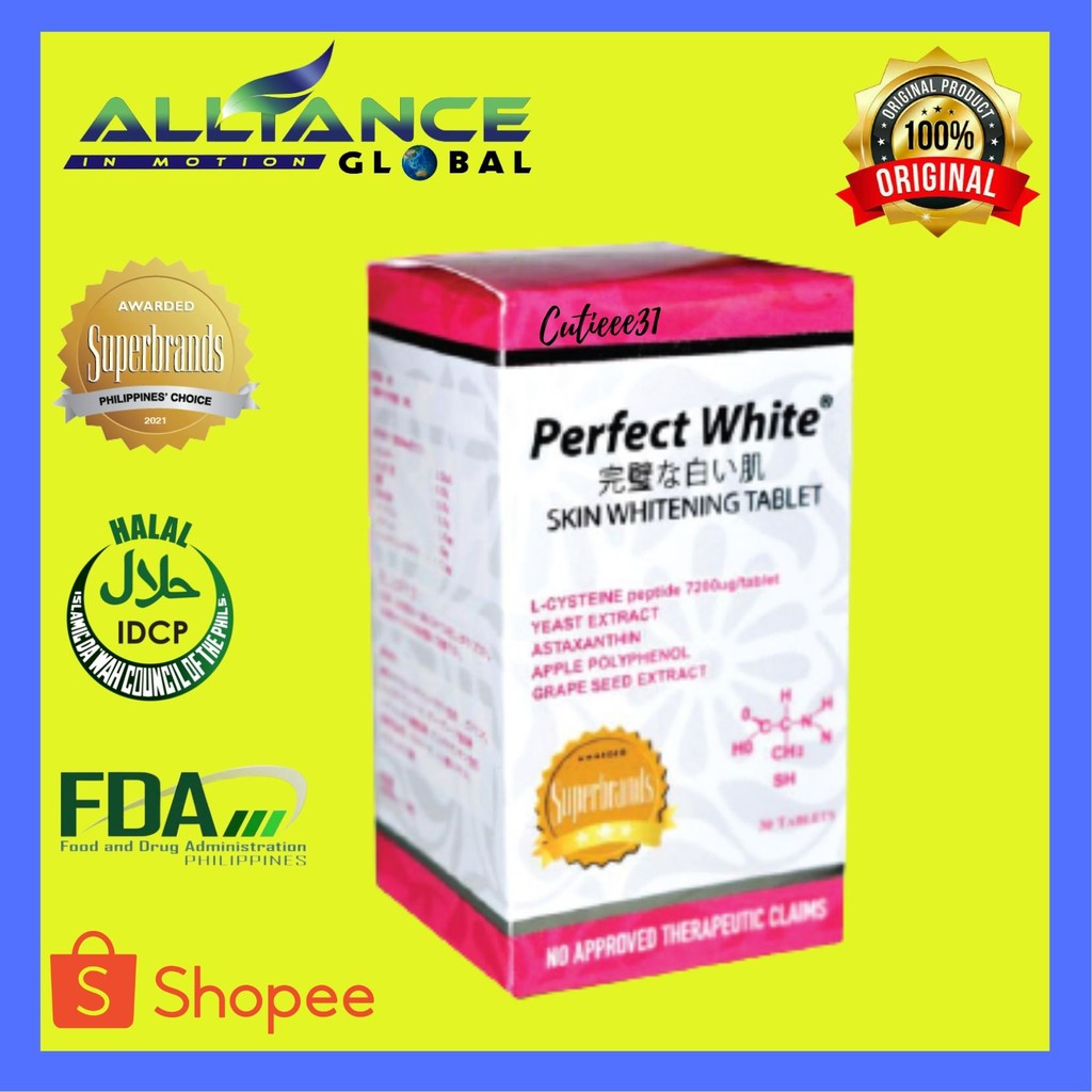 100% ORIGINAL PERFECT WHITE SKIN WHITENING TABLET | Shopee Philippines