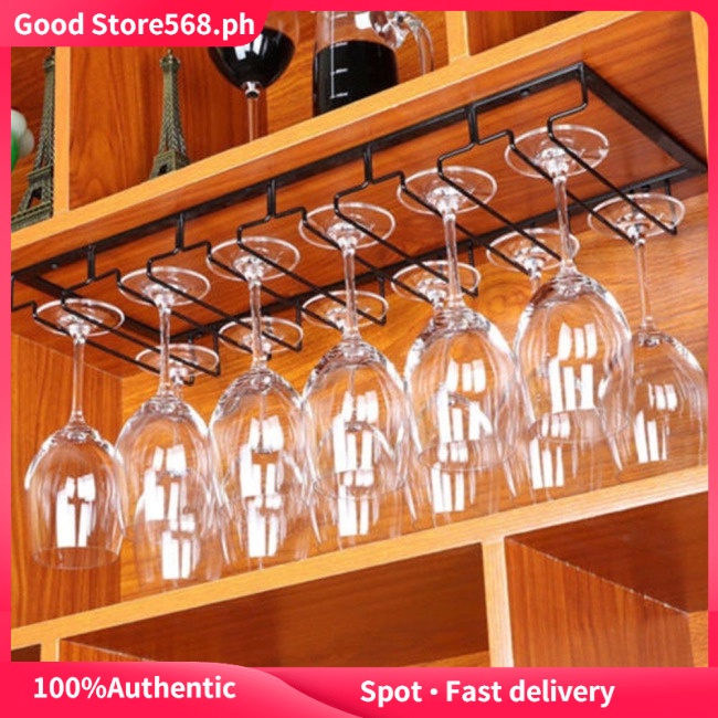 [30-70 cm] Wall Mount Wine Glass Hanging Holder Goblet Stemware Storage ...