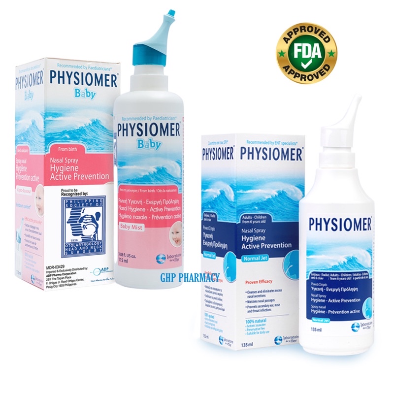 PHYSIOMER ADULT AND BABY SEA WATER NASAL SPRAY | Shopee Philippines
