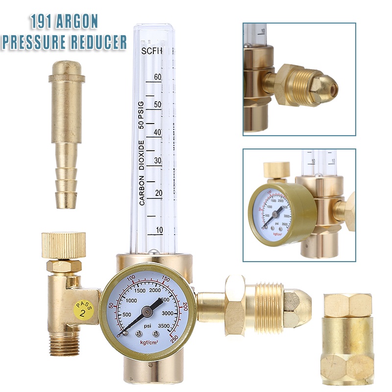 Argon Regulator Argon CO2 Gas Pressure Regulator Gauge Mig Tig Welding ...