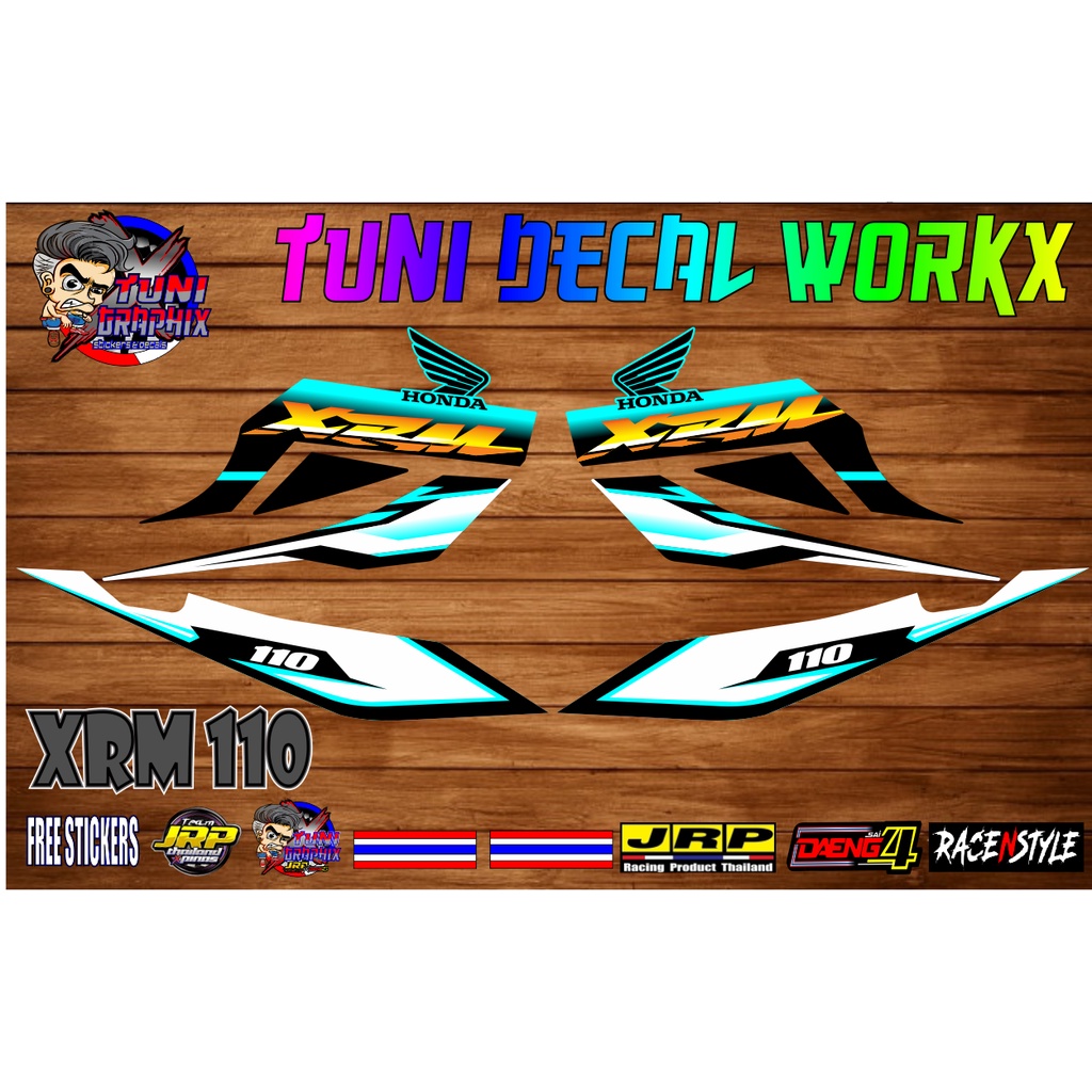 HONDA XRM 110 STOCK DECAL ( 7 COLORS ) | Shopee Philippines