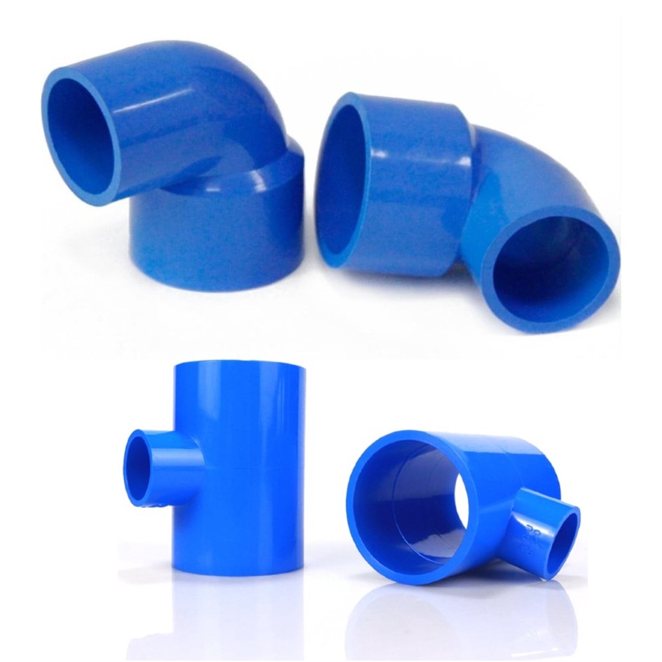Pvc Blue Fittings EIbow Recuder And Tee Recuder | Shopee Philippines
