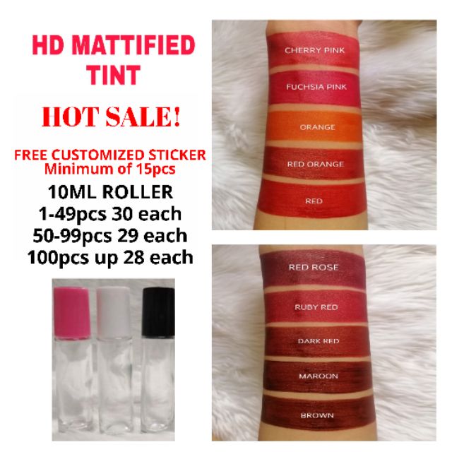 HD matte stain liptint tint Mattefied lipstain mattified lip tint ...