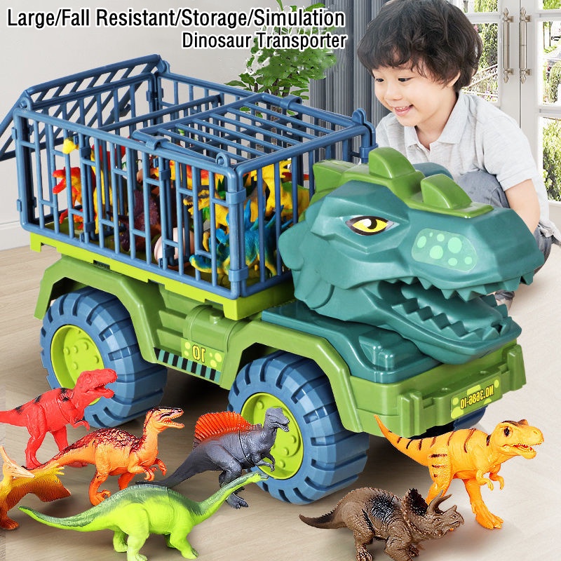 Dinosaur World Large Simulation Dinosaur Excavator Transporter Model ...