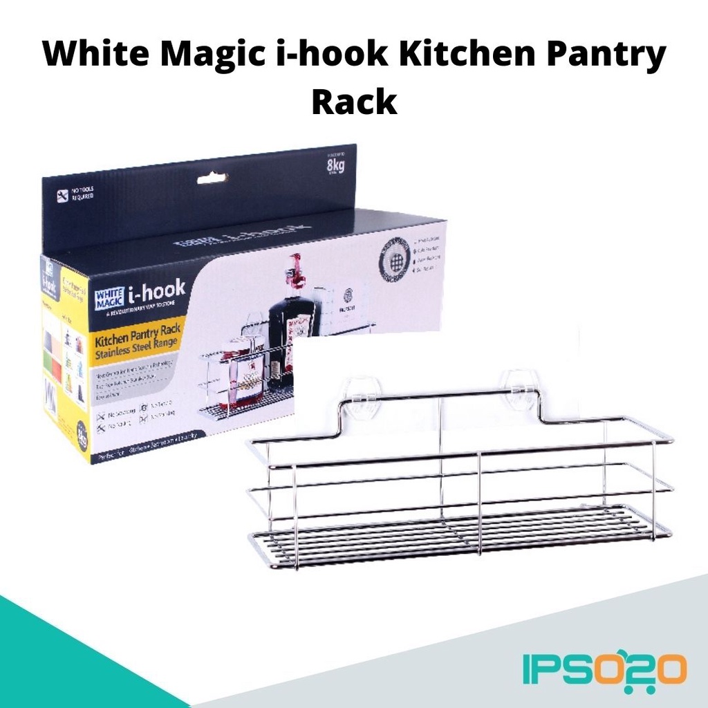White Magic i-hook Kitchen Pantry Rack | Shopee Philippines