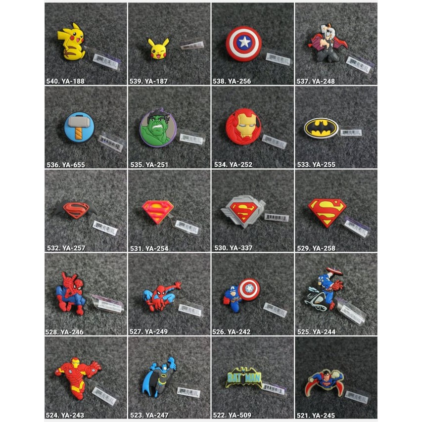 ONHAND Authentic Jibbitz Regular designs 521-540 Hole Shoes Charms ...