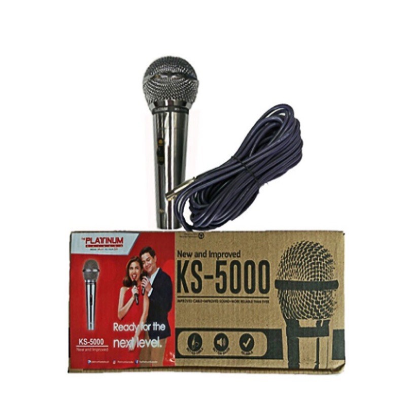 Platinum Mic Karaoke KS-5000 High-End Dynamic Wired Mic | Shopee Philippines