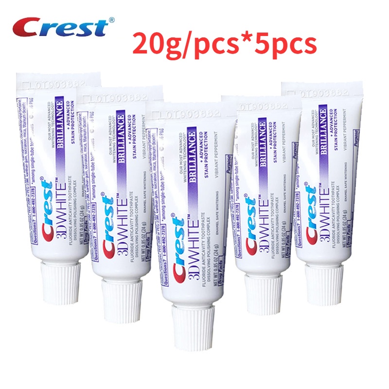 Crest 3D White Toothpastes Brilliance Teeth Whitening Fluoride ...