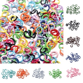 St.Kunkka 50pcs Candy Colored Metal Split Rings Paint colored ...