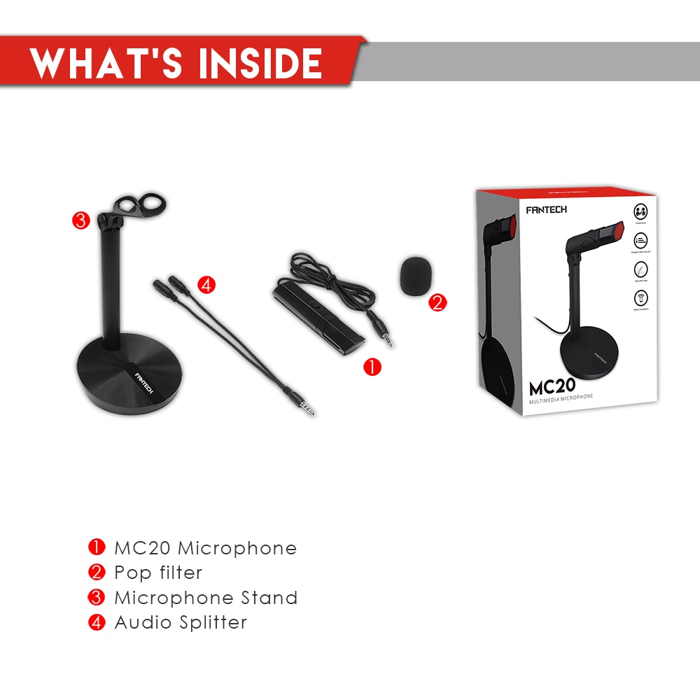 Fantech Leviosa MC20 Professional Condenser Microphone multi-platform ...