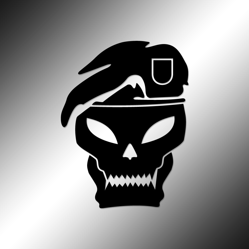 Sticker | (1) Call of Duty Skull | Weather Proof Die cut Decal | Beret ...