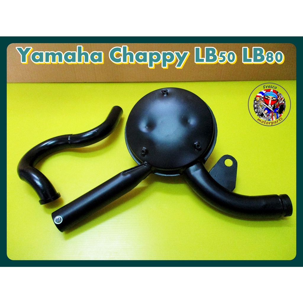 Yamaha Yamaha Chappy LB50 LB80 Exhaust With Pipe Neck BLACK Muffler Exhaust and set | Shopee ...