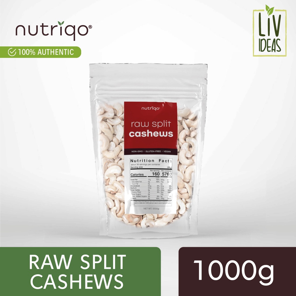 Nutriqo Raw Split Cashews 1000g (1kg) | Shopee Philippines