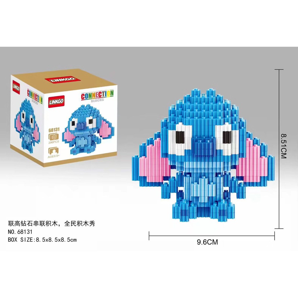 Linkgo connection blocks cute cartoon Auction Figures Stitch building ...