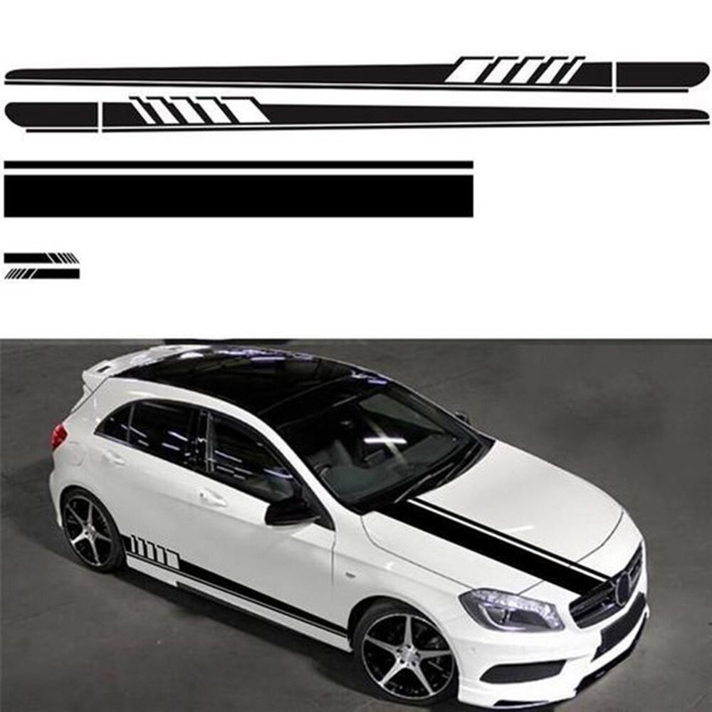 Fashion WRC Stripe Car Covers Vinyl Racing Sports Decal car stickers ...