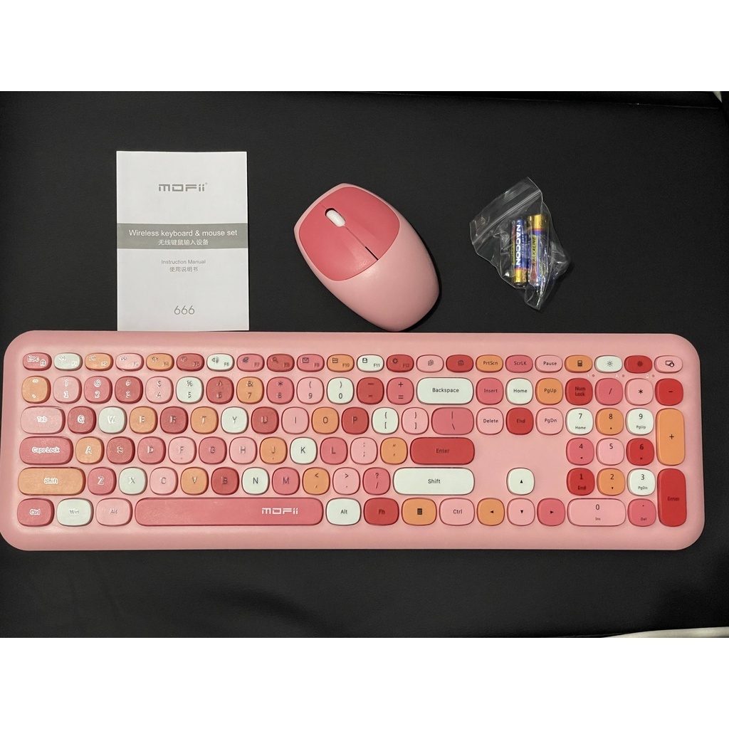 Mofii 666 Mixed Color 2 4g Wireless Keyboard And Mouse Combo With Round Removable Keycaps 110