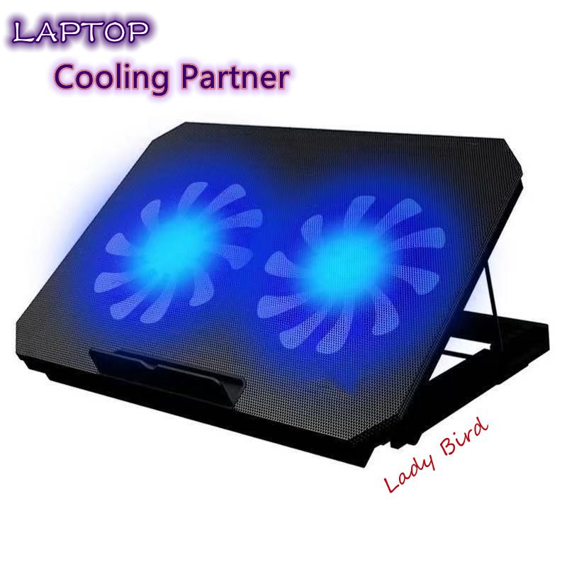 N99 Laptop cooling pad With 2 Large Fans For 14 -17 Inch Laptop Computer | Shopee Philippines