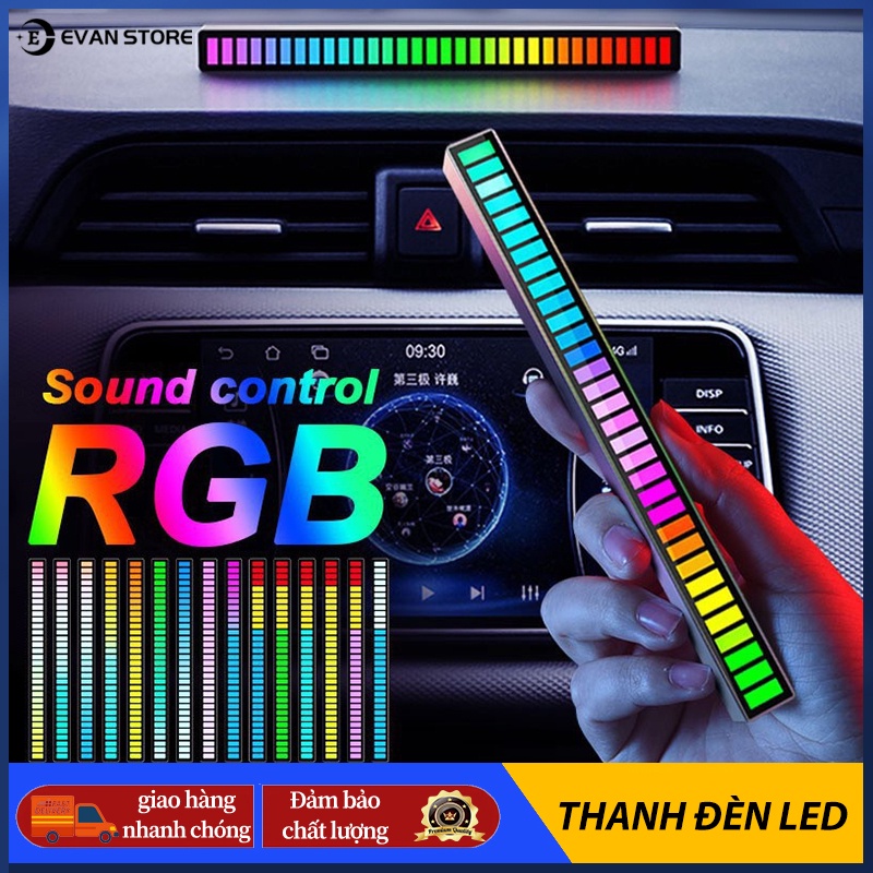 Led light bar flashing with music,multi-colored lights,RGB voice ...