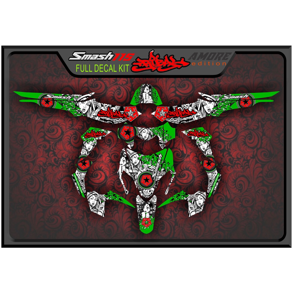 SUZUKI SMASH 115 FULL DECAL KIT(TRIBAL GEAR EDITION) | Shopee Philippines