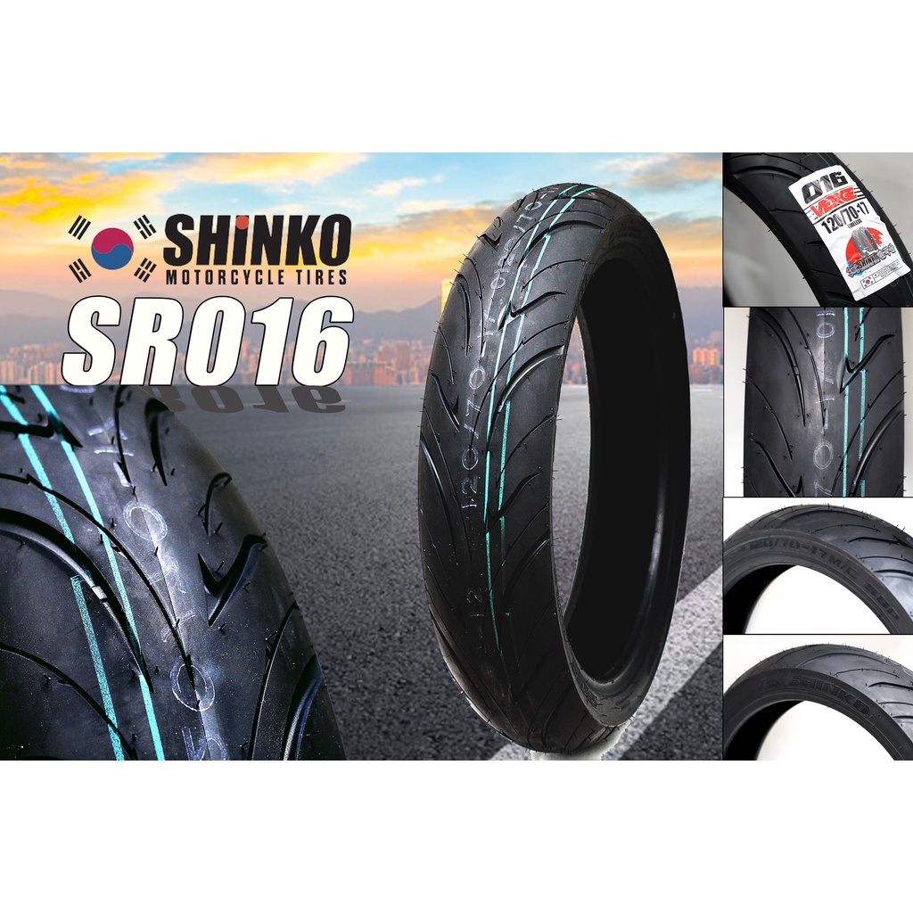 SHINKO MOTORCYCLE TIRES - SR016 (MADE IN KOREA) + FREE SEALANT AND TIRE ...