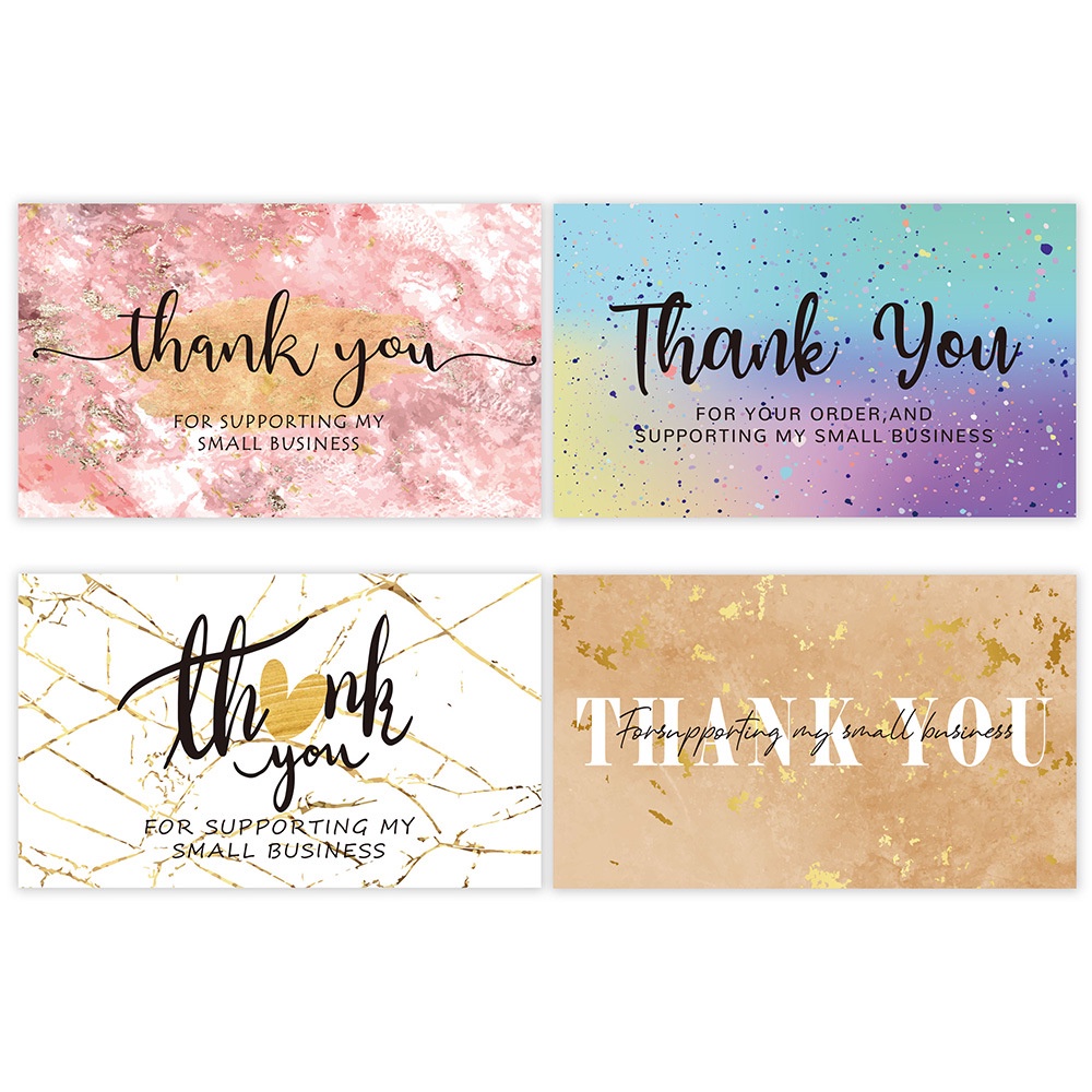 10-30pcs Marbled Thank You Card For Your Commerce Gift/Business Store ...