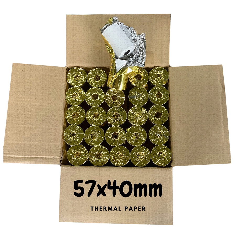 57x40 (50rolls) Thermal Paper Receipt Label Paper | GREENOCEAN | Shopee ...