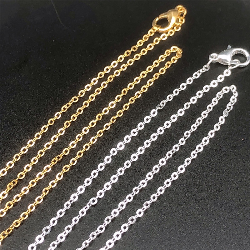 Silver Gold Necklaces Slim Thin Snake Chains Necklace Chain For Woman ...
