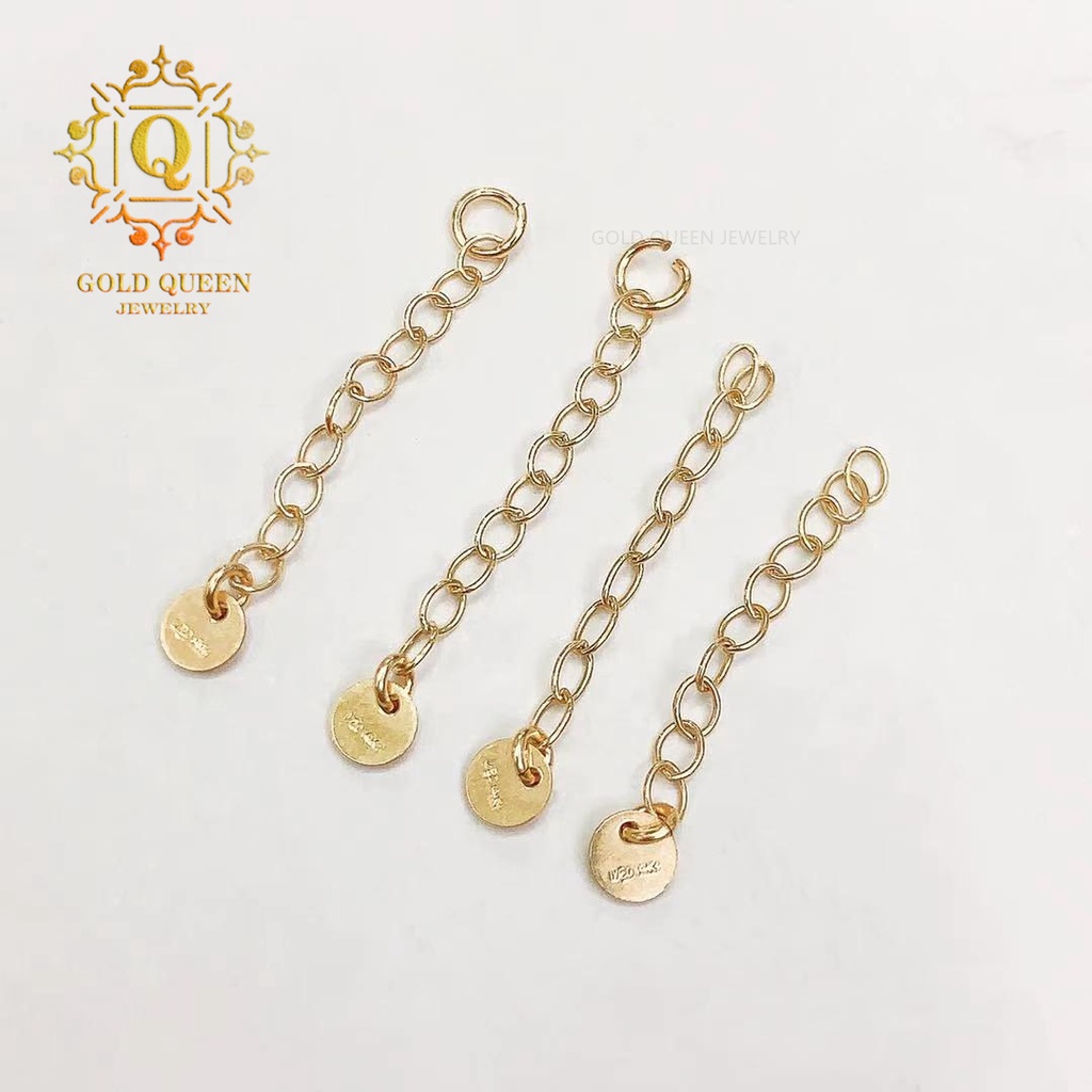 GOLD QUEEN US 10k Gold Extension DIY Jewelry Adjustable Chain Loop ...
