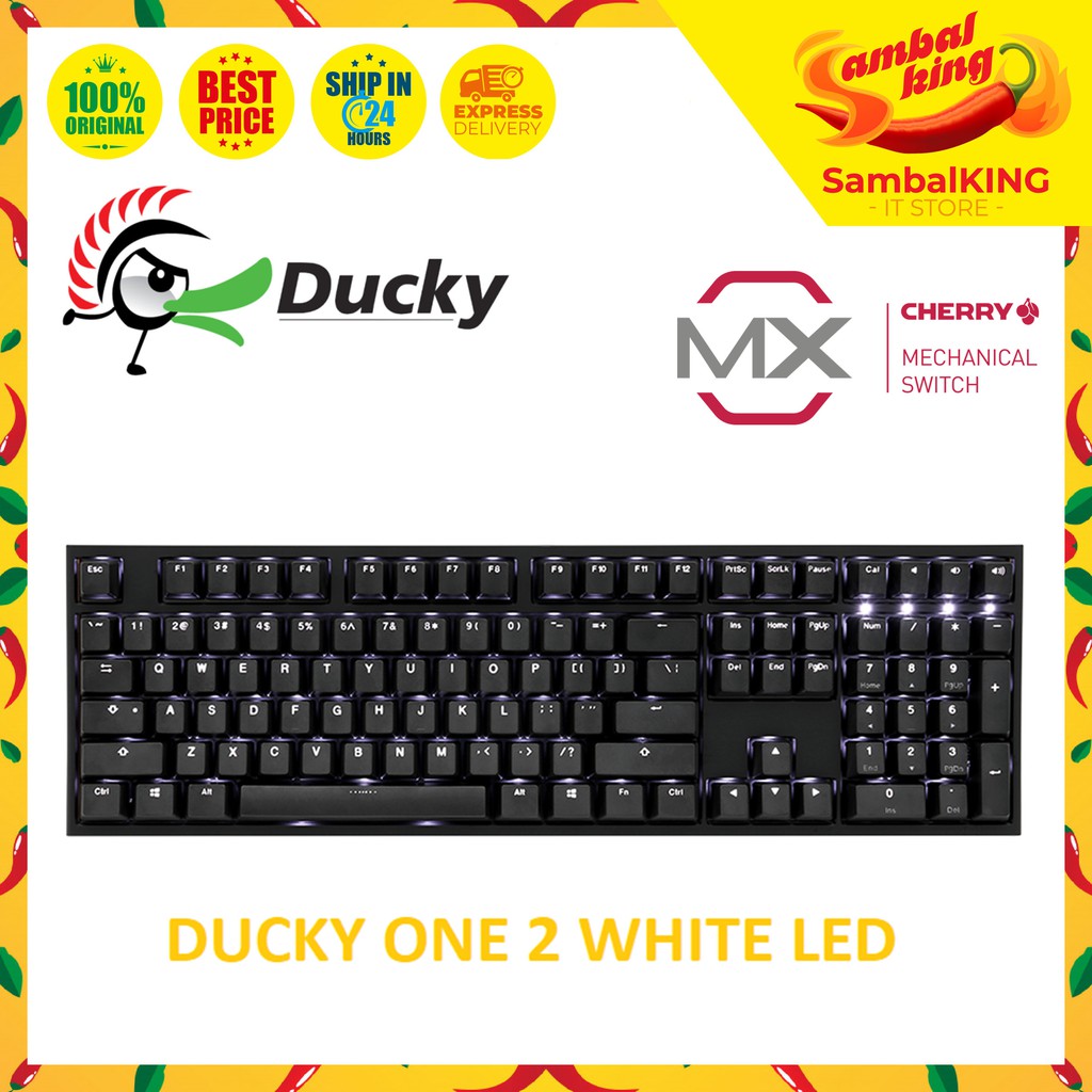 DUCKY ONE 2 WHITE LED Mechanical Keyboard (CHERRY MX SWITCH) | Shopee ...