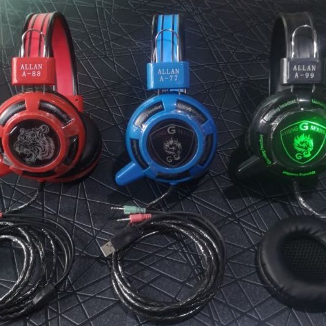 Allan Gaming Headset with changing led and detacheable earpad7 | Shopee ...