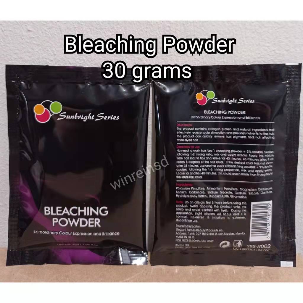 Sunbright Series Bleaching Powder Bleach Powder 30grams | Shopee ...