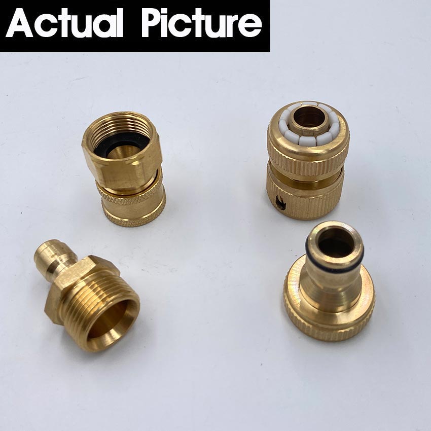 High Pressure Washer Adapter M22 1/4" Quick Brass Connector Male/Female ...